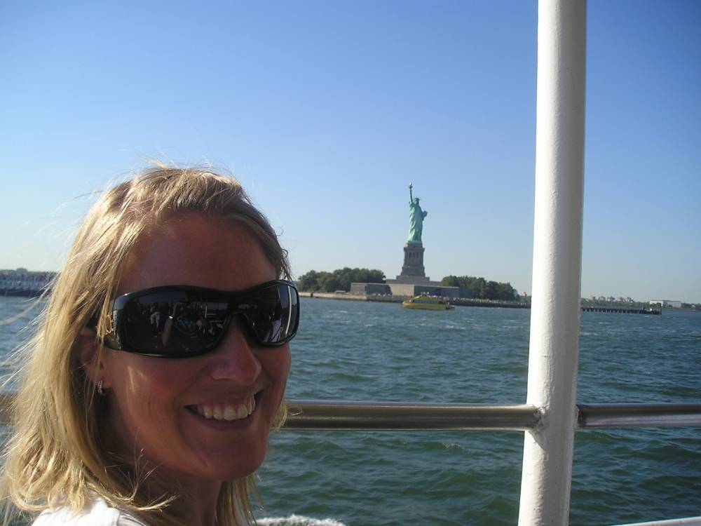 Laura and Statue of Liberty | Shutterbug